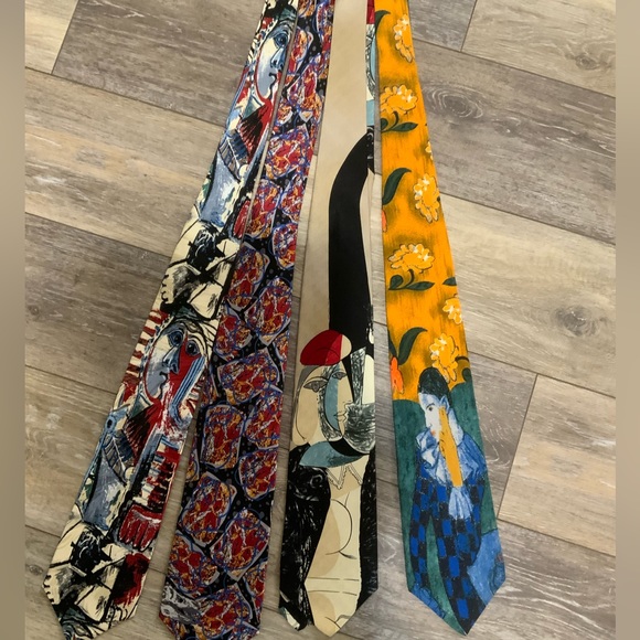fine art fashion | Accessories | Set Of 4 Picassomuseum Silk Ties ...